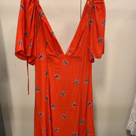 Free People | Dresses | New Free People Red Combo Dress | Poshmark